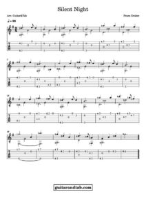 Silent Night – Classical Guitar Arrangement - Free Guitar Tabs